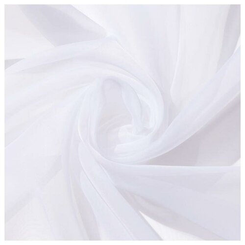 Тюль «Этель» 260×250 см, цвет белый, вуаль, 100% п/э