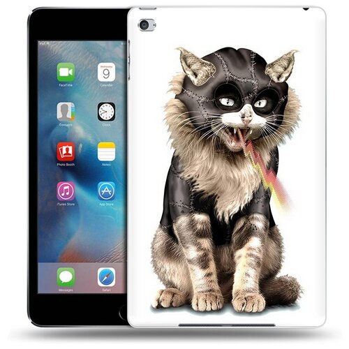 Чехол задняя-панель-накладка-бампер MyPads дьяволский кот для iPad mini 4 7.9 (2015)-A1538/A1550 противоударный