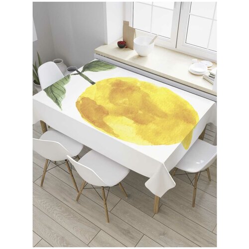 Скатерть прямоугольная JoyArty на кухонный стол "Вкусный цитрус" из оксфорда, 120x145 см