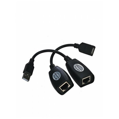 Адаптер-удлинитель VCOM USB-AM/AF - RJ45, по витой паре, до 45m CU824 16211382