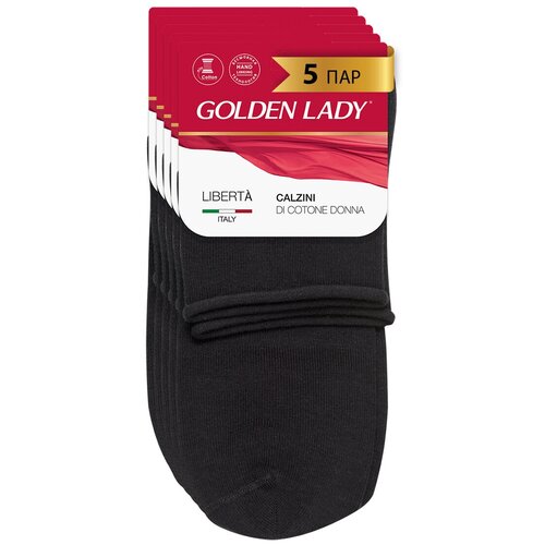 Носки Golden Lady, 5 пар, 5 уп., размер 35-38, черный