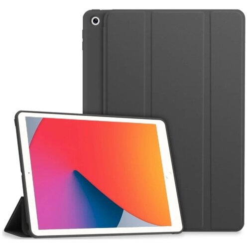 Чехол для планшета Apple iPad 9 10.2 (2021) / iPad 8 10.2 (2020) / iPad 7 10.2 (2019), из мягкого силикона, трансформируется в подставку (черный)