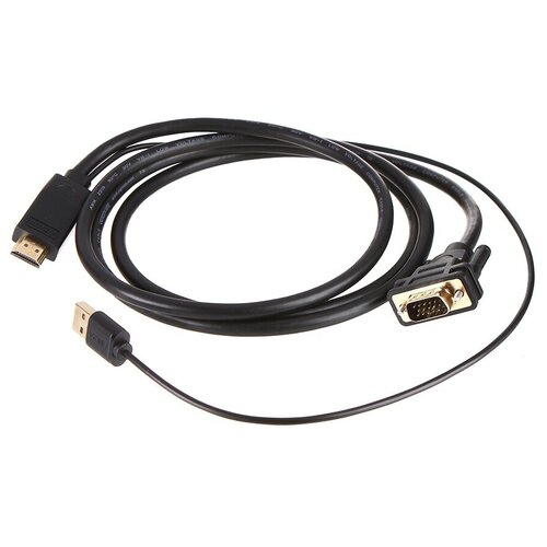 Кабель Ugreen MM101 HDMI to VGA Converter Cable (1,5 метра) чёрный (30449)