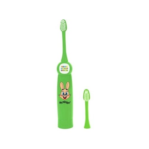 DR.SAFE Детская электрическая зубная щетка ЭЗЩ-6000 СМФ Ну, погоди зеленый
