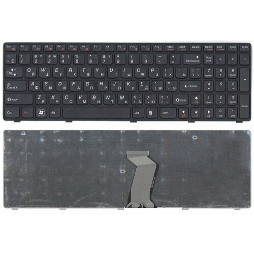 Клавиатура для ноутбука Lenovo 25-201846 черная с черной рамкой