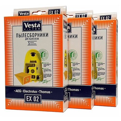 Vesta filter EX 02 XXl-Pack комплект пылесборников, 15 шт