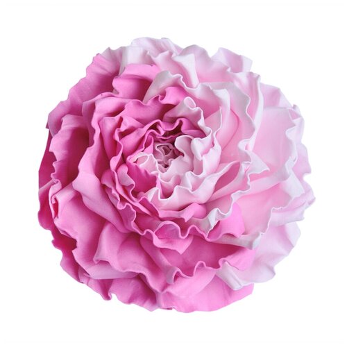 Фуксия с розовым заколка-брошь цветок роза 180843мп