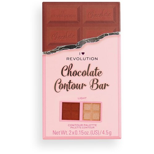 REVOLUTION Палетка для контурирования Chocolate Contour Bar, light