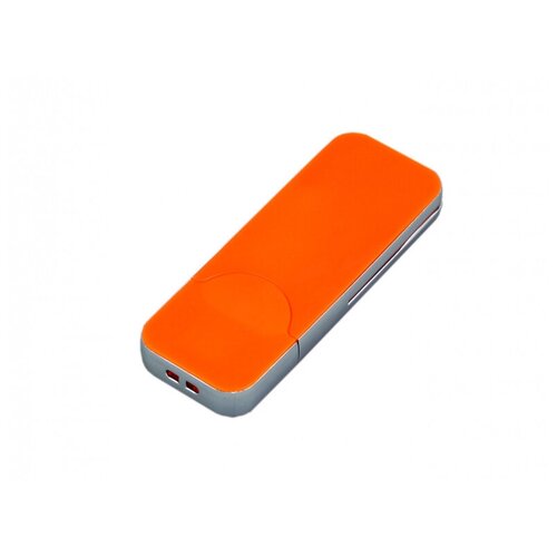 Пластиковая флешка для нанесения логотипа в стиле iphone (4 Гб / GB USB 2.0 Оранжевый/Orange I-phone_style Flash drive Недорого)
