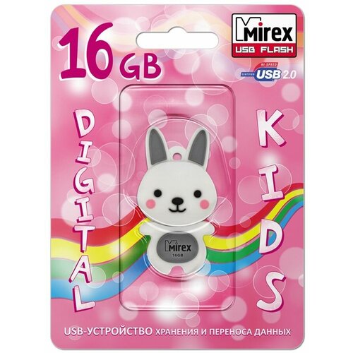 Флешка USB Flash Drive MIREX RABBIT GREY 16GB