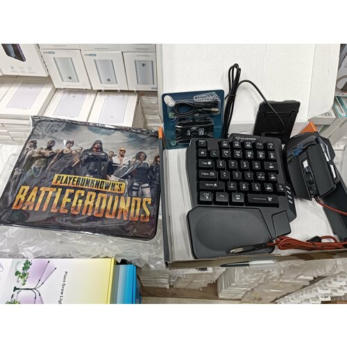 Игровой набор 5в1 для смартфона и ПК PC клавиатура, мышь, коврик, подставка для телефона RGB Light K200 для FPS игр