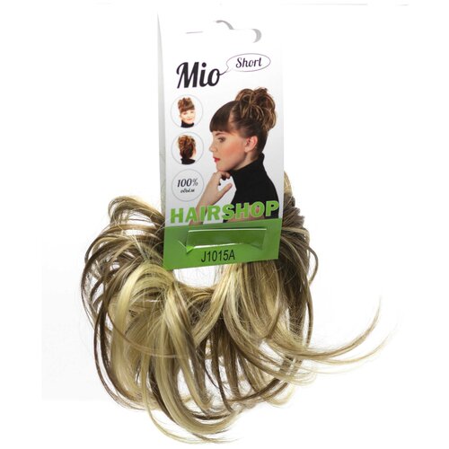 Hairshop Шиньон-резинка MIO Long №M14/25 (Русый шоколадный/Натуральный блондин)