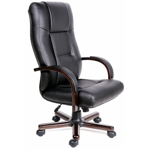 Компьютерное офисное кресло Мирэй Групп BONN А LAGUNA, Кожа натуральная, Черное