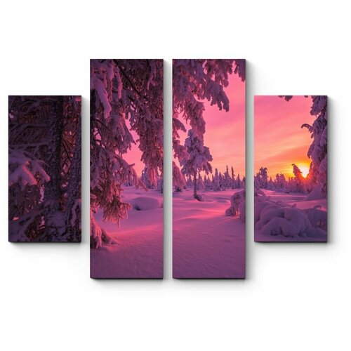 Модульная картина Пурпурный снег 120x90