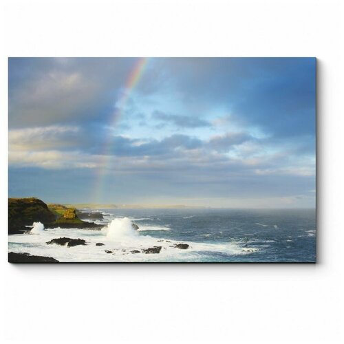 Модульная картина Морской пейзаж с радугой 130x87