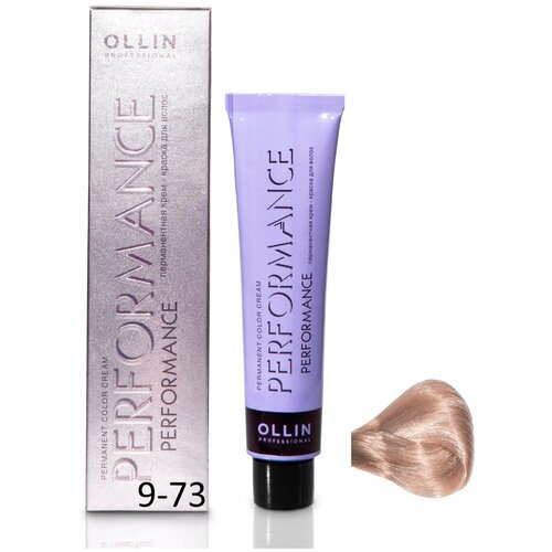 OLLIN Professional Performance перманентная крем-краска для волос, 9/73 блондин коричнево-золотистый, 60 мл