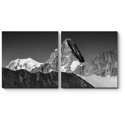 Модульная картина Величественные горы 140x70