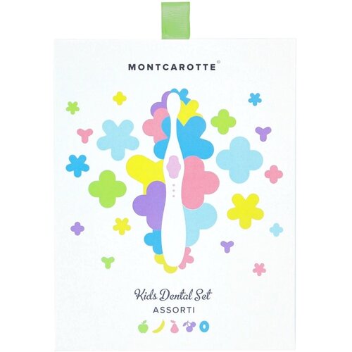 Montcarotte Детский подарочный набор для ухода за полостью рта, цвет зеленый 3х5мл