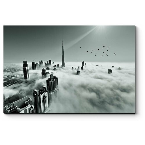 Модульная картина Крыши Дубая над облаками 60x40