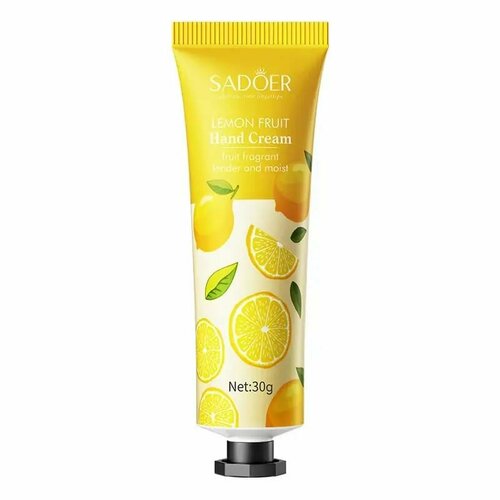 Крем для рук увлажняющий SADOER лимон с ниацинамидом для путешествий, 30 г