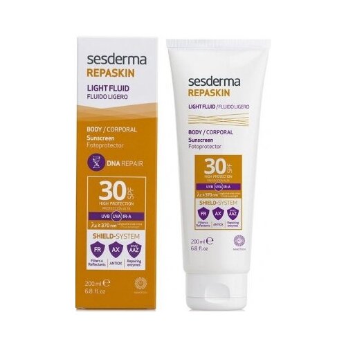 Repaskin Light Fluid Sunscreen SPF30 Солнцезащитный крем-гель для тела, СЗФ 30, 200 мл