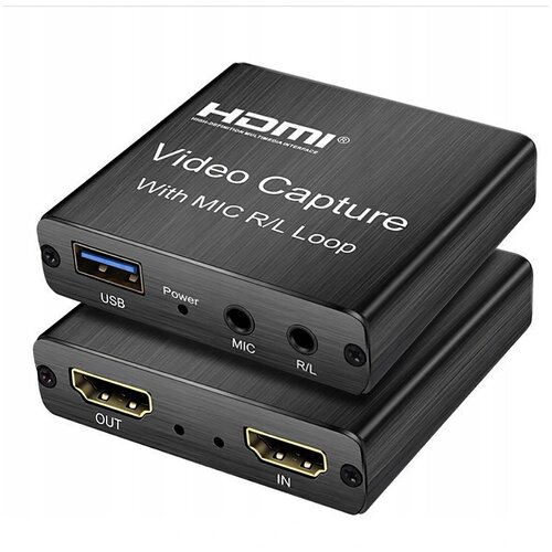 Адаптер видеозахвата HDMI - USB 3.0 1080P с входом для микрофона и выходом AUX, KS-is