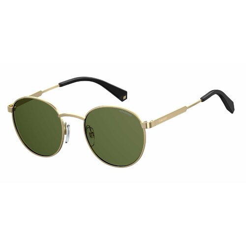 Солнцезащитные очки Polaroid, золотой, зеленый
