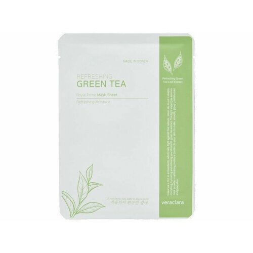 Маска на тканевой основе с зеленым чаем Clara's Choice Green Tea Mask Sheet