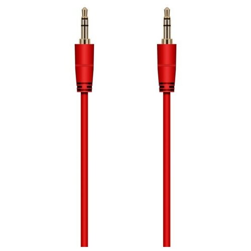 Аудио кабель AUX Krutoff 1m, красный (пакет)