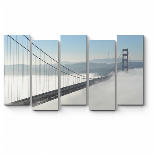 Модульная картина Туман над мостом "Золотые ворота" 130x75