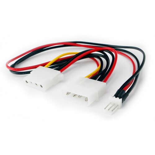 Набор из 3 штук Кабель питания Cablexpert CC-PSU-5, для вентилятора 12V, molex -> molex + 3pin, 15 см