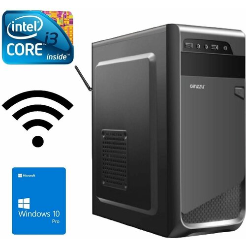 Системный блок Intel core i3-2100, 3.1 ГГц, RAM 4Gb, SSD 120Gb, Windows 10Pro, Wi-Fi офисный, для работы, для учебы, для дома