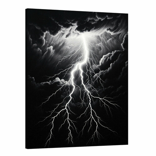 Интерьерная картина 50х70 "Гром и молния"