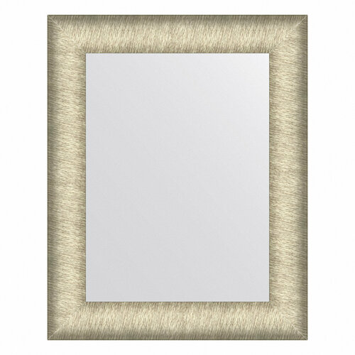 Зеркало настенное EVOFORM в багетной раме брашированное серебро, 40х50 см, для гостиной, прихожей, кабинета, спальни и ванной комнаты, BY 7614