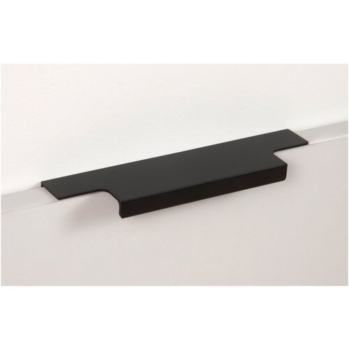 Мебельная ручка торцевая RAY, длина - 197 мм, установочный размер - 160 мм, цвет - Чёрный матовый, алюминий