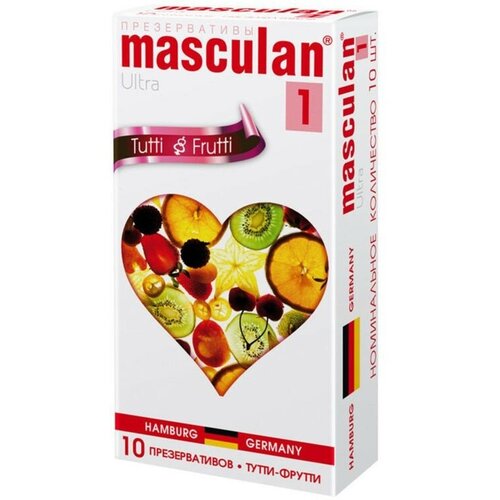 Презервативы Masculan Ultra 1 Tutti-Frutti с фруктовым ароматом - 10 шт. 19 см цвет не указан