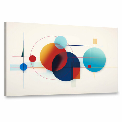 Интерьерная картина 100х60 "Минимализм: баланс форм и цветов"