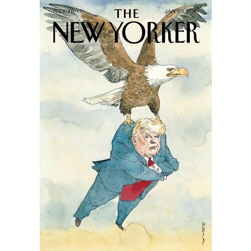 Плакат, постер на бумаге The New Yorker (Jan. 25, 2021). Размер 21 на 30 см