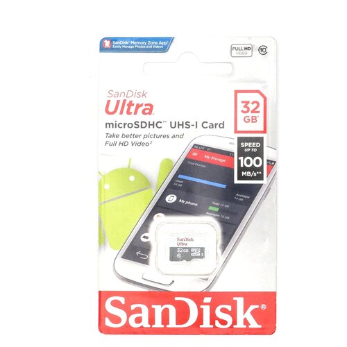Карта памяти SanDisk Ultra Light MicroSDHC 32GB (Class 10, UHS-I 100MB/s)