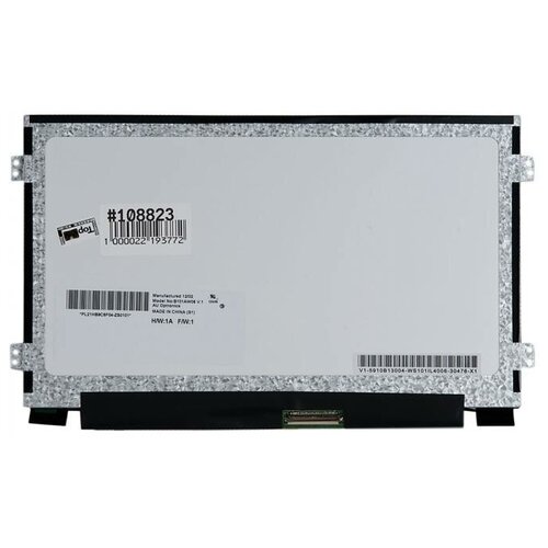 Матрица 10.1 Glare B101AW06 V.1, WSVGA 1024x600, 40L, cветодиодная (LED), AU Optronics, уши Л\П