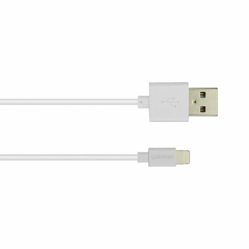 Canyon Кабель Canyon MFI-1, Lighting - USB, 2.4 А, чип MFI, сертифицирован Apple, 1 м, белый