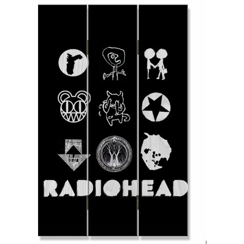 Картина интерьерная на дереве, рисунок музыка radiohead радиохед, том йорк - 5348 В