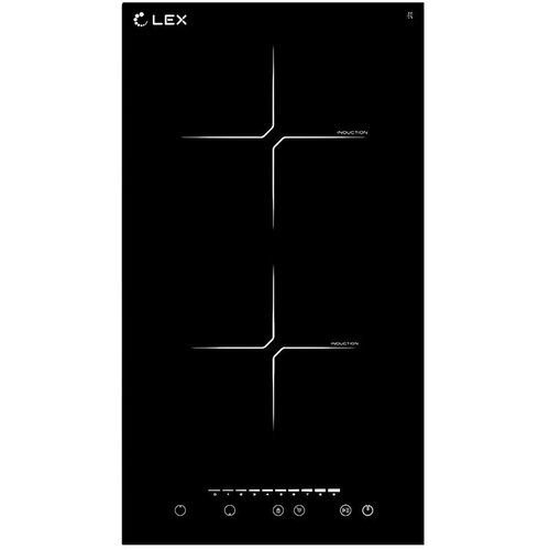 Индукционная варочная панель LEX EVI 320-2BL,28 см, цвет черный