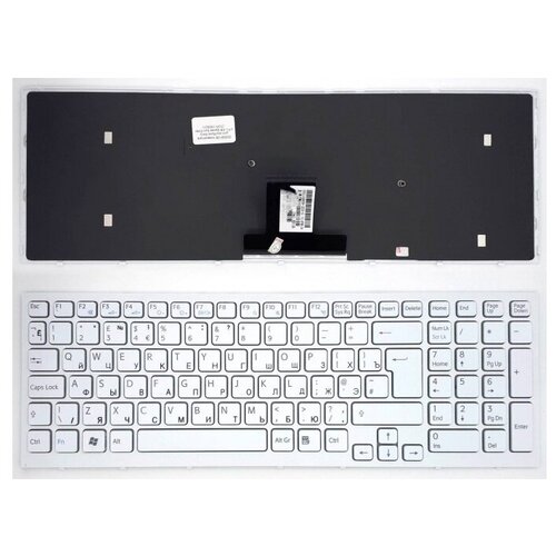 Клавиатура для ноутбука Sony Vaio 550102M14-203-G белая с рамкой