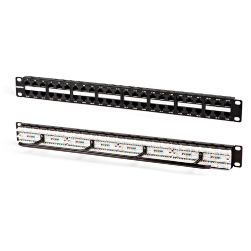 Патч-панель Hyperline (PPHD-19-48-8P8C-C5E-110D) 19" 1U 48xRJ45 кат.5e UTP