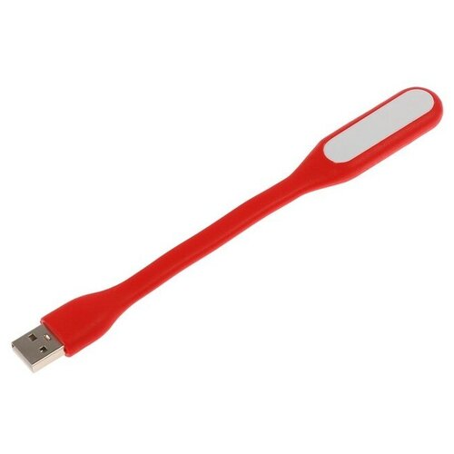 Светильник светодиодный LuazON A-05, USB, гибкий, 5 ватт, 6 диодов, красный