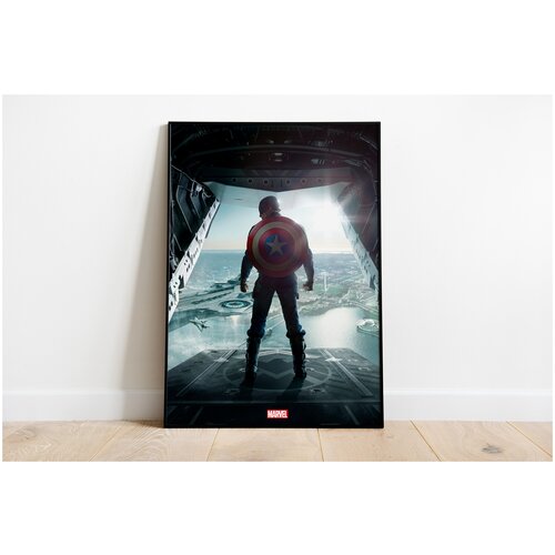 Постер "Герои Марвел" / Формат А4 (21х30 см) / Плакат Marvel / c черной рамкой