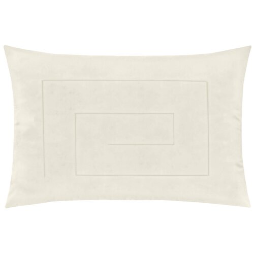 Подушка декоративная со съемным чехлом - наволочкой на молнии "Бархат АртДеко II Экрю", 65 х 45 см, сливочный