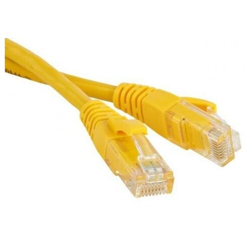 Патч-корд RJ45 - RJ45, 4 пары, UTP, категория 5е, 2 м, желтый, TWT TWT-45-45-2.0-YL