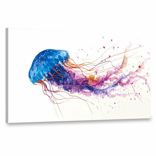 Интерьерная картина 100х60 "Медуза в морской пучине"